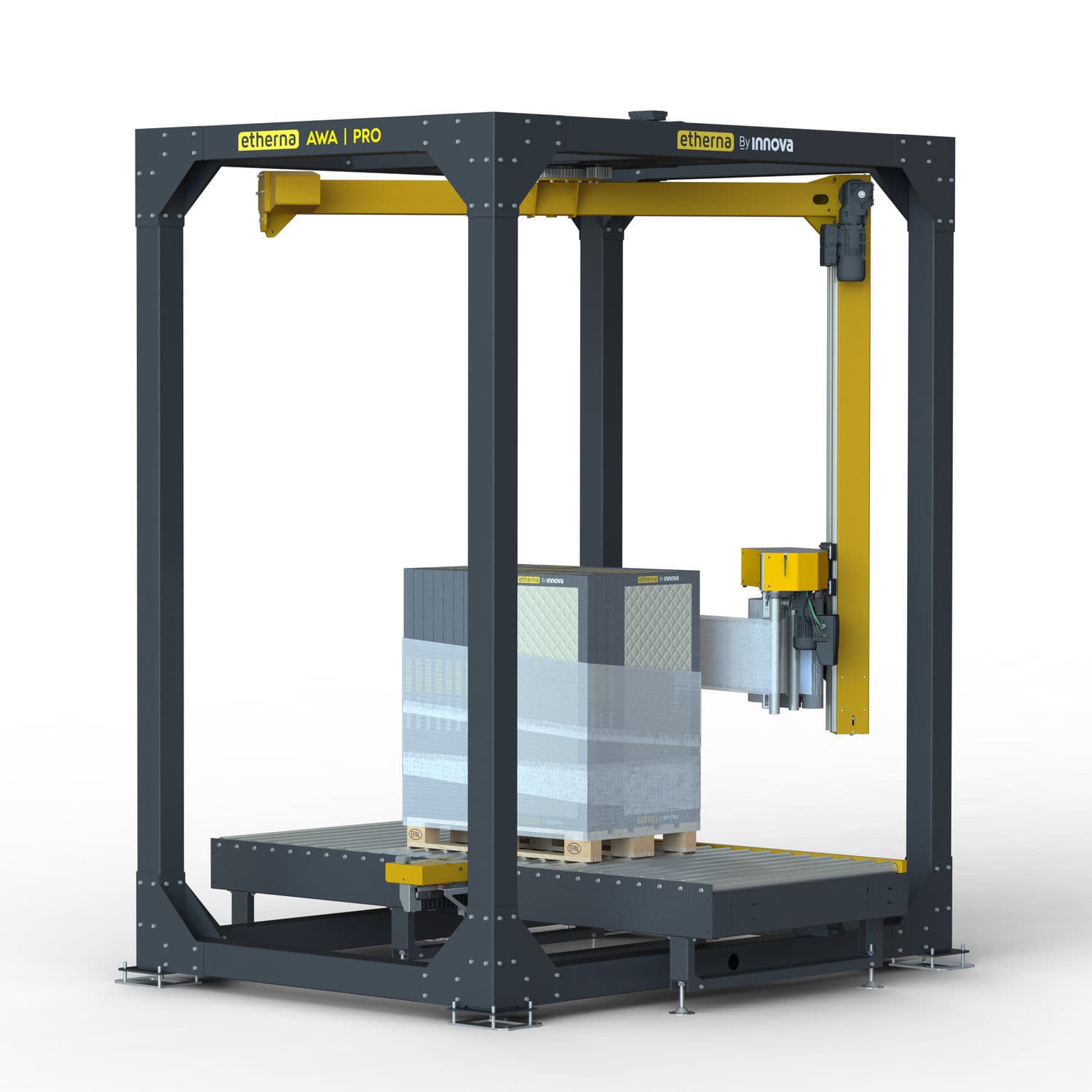 Rotary arm stretch wrapping machine - AWS | PRO - INNOVA MAQUINARIA ...