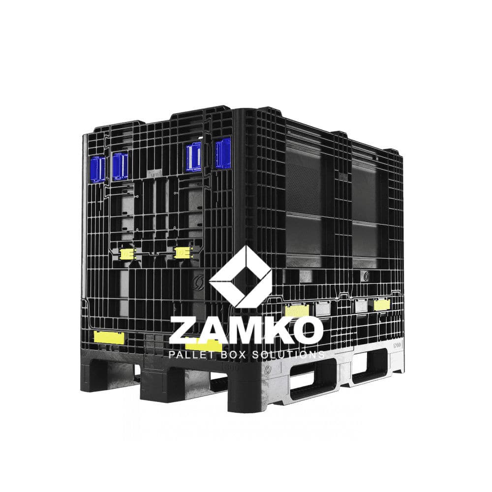 Plastic pallet box - PUG.b75.F - ZAMKO - for industrial use / foldable ...