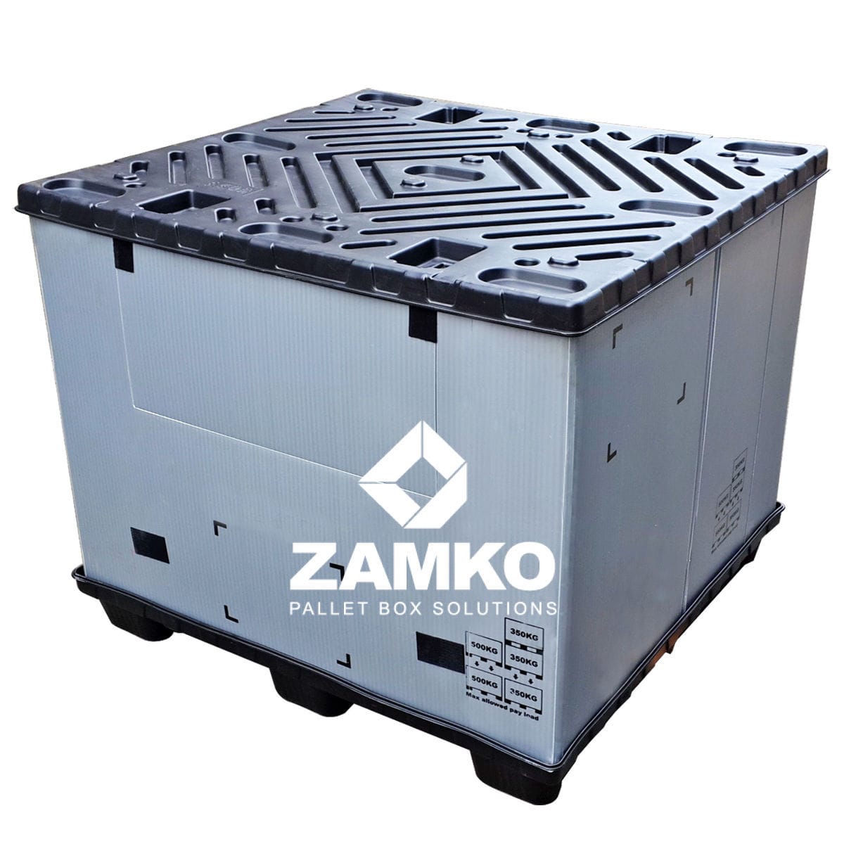 Polypropylene pallet box - PIN.e75.F - ZAMKO - storage / stacking ...