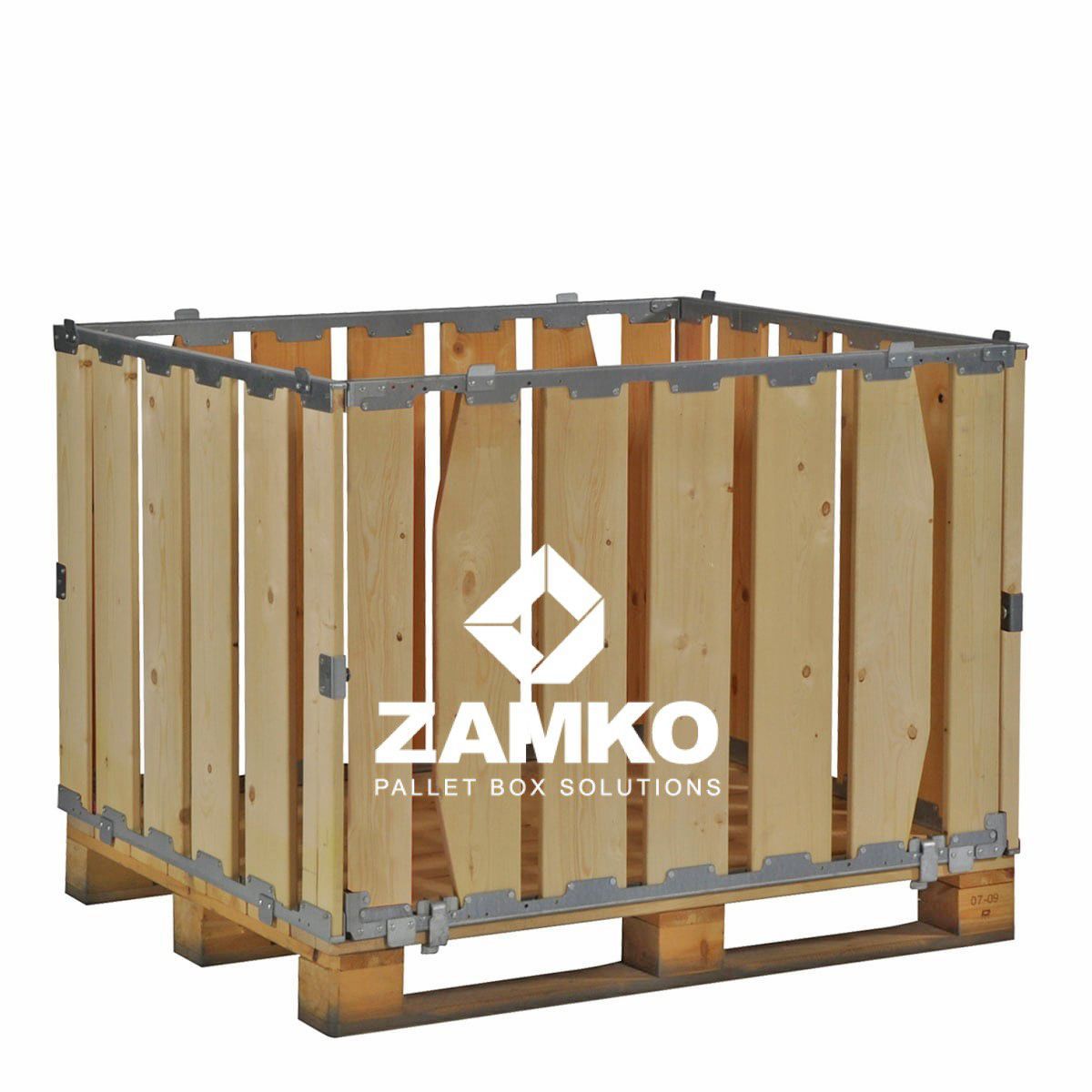 Wood pallet box - MPB.b80.P - ZAMKO - storage / for small parts / standard