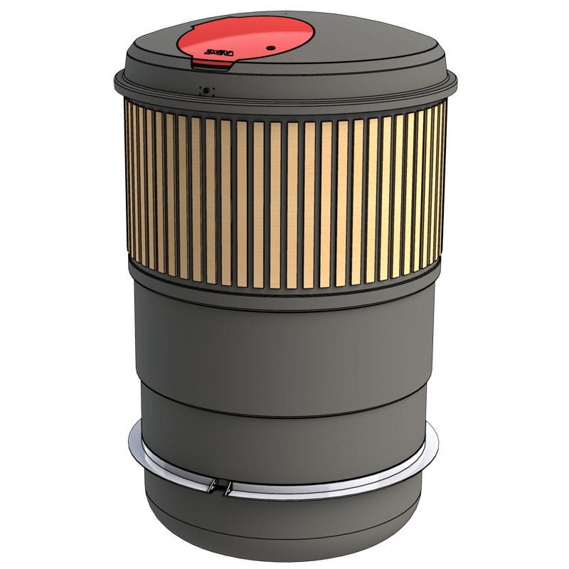 Plastic waste bin - ZBin 5000 - Zweva Rotomoulding NV - in-ground / for ...