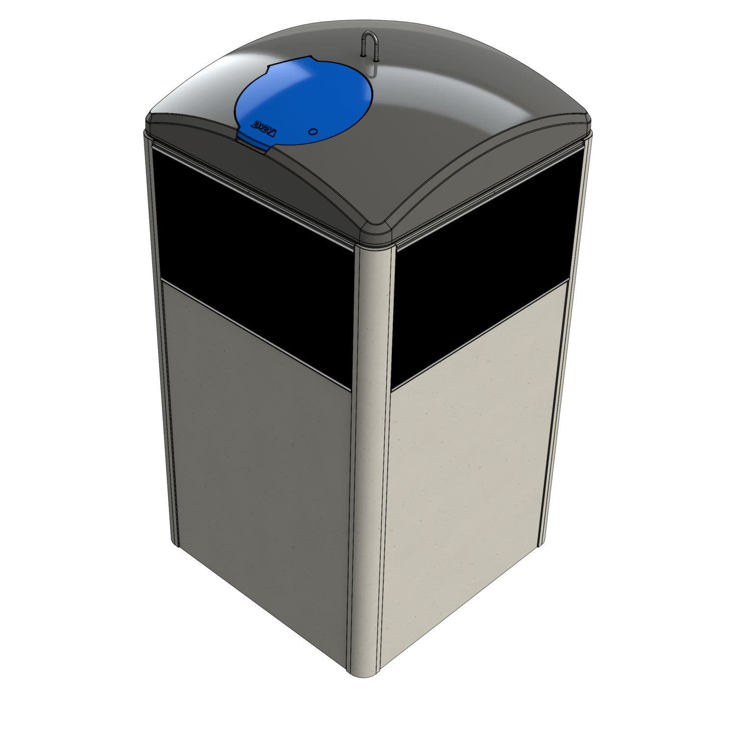 Steel waste bin - RBin® 5000 - Zweva Rotomoulding NV - plastic / in ...