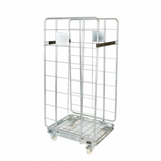 Multipurpose roll container - SAS DUPLEIX - wire mesh / 2-panel / modular