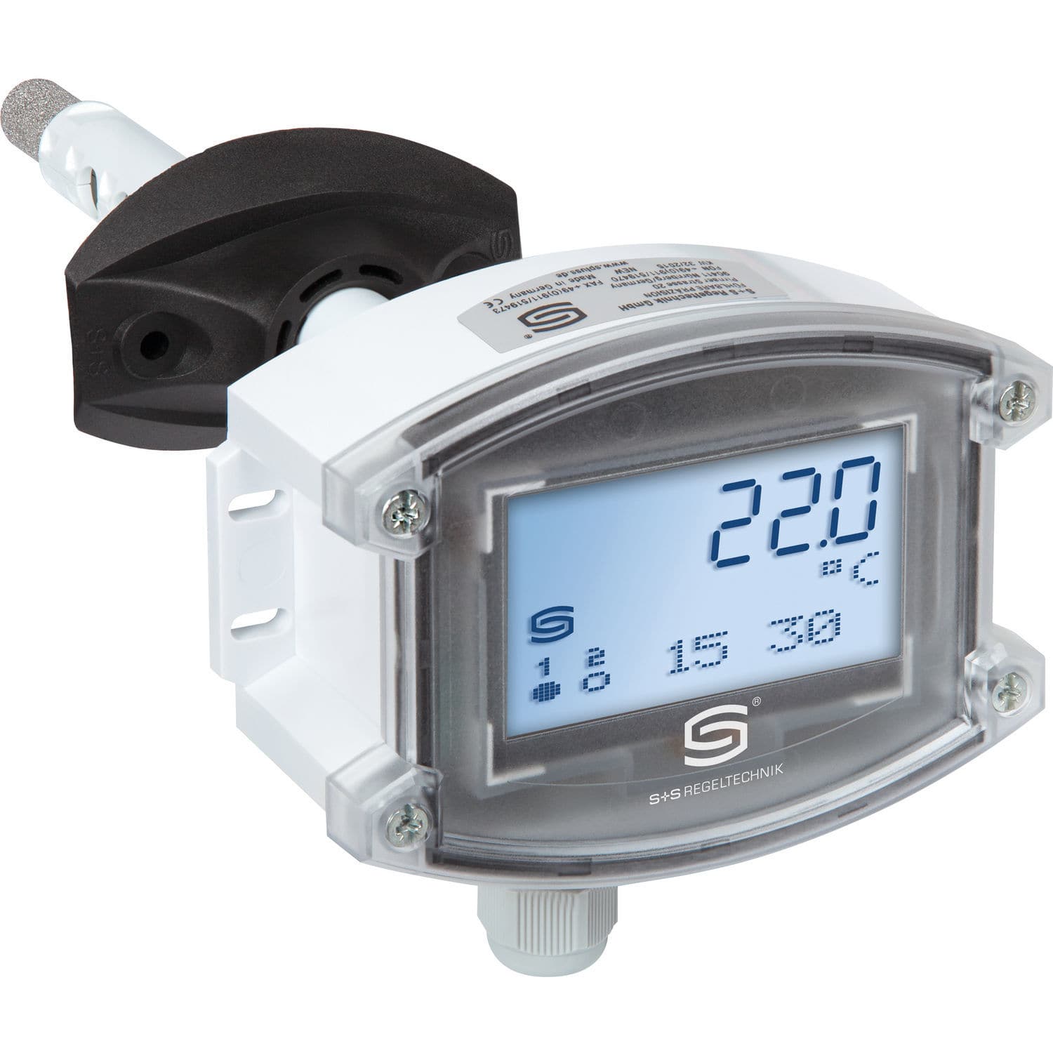 Duct-mount thermo-hygrostat - KHT-30W-I LCD - S+S Regeltechnik ...