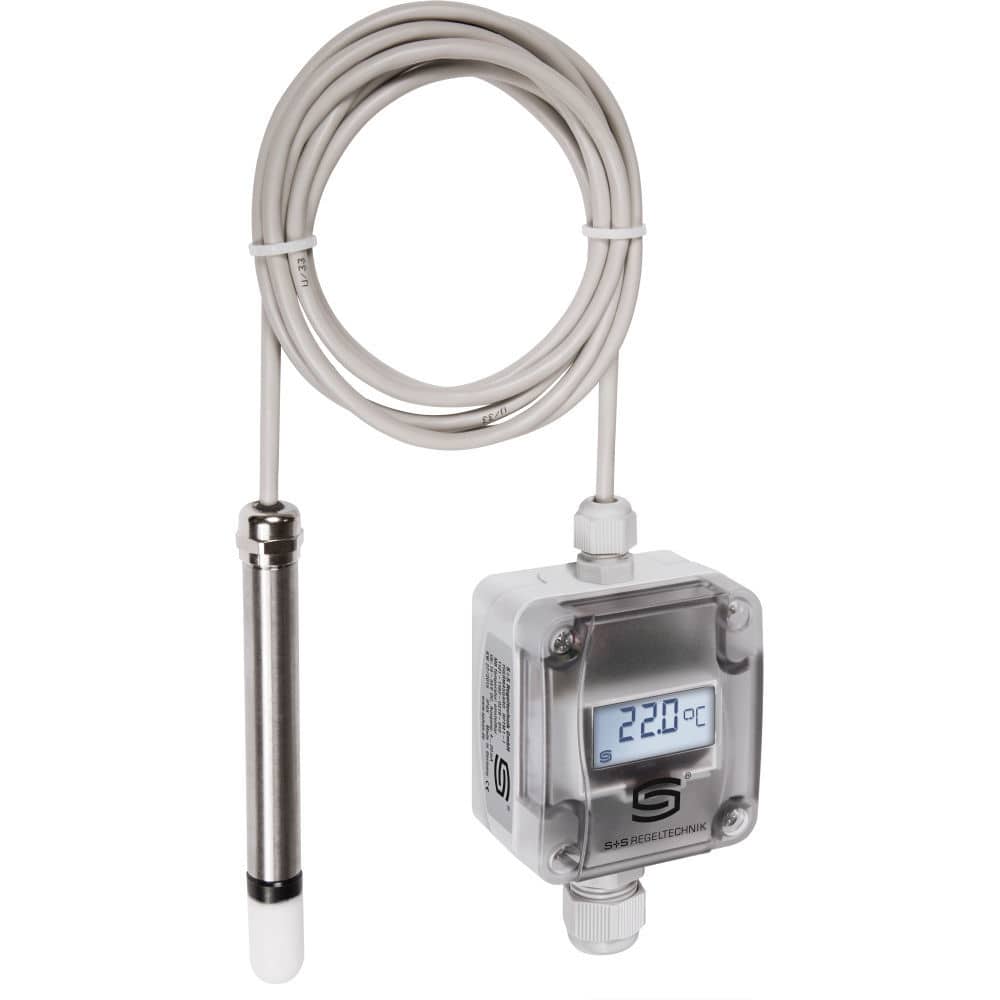 Pendulum temperature transducer - RPTM1-U LCD - S+S Regeltechnik - Pt1000 / 0-10 V / M12 connector