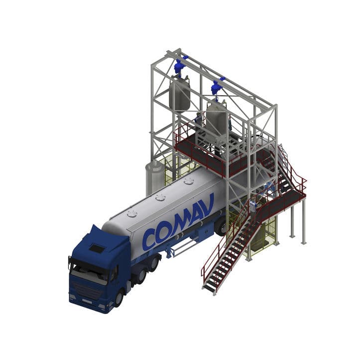 Container loading and unloading system - COMAV