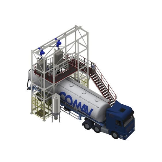 Automatic filling rig - COMAV - plastic pellet / powder / cleaning