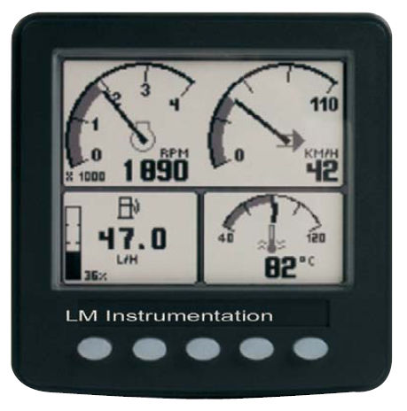 LCD display - CANtrak - LM Instrumentation - 17-segment / electronic