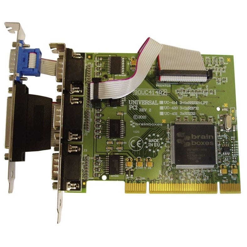 PCI interface card - UC-414 - Brainboxes - serial / RS-232 / industrial