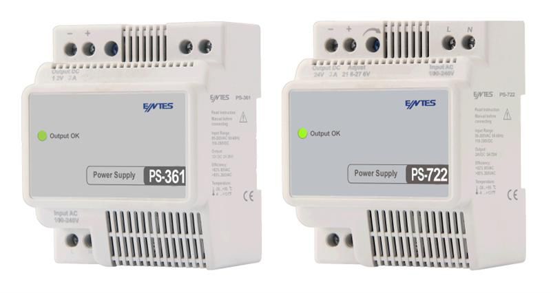 DIN rail power supply - PS-361, PS-722 - ENTES - AC/DC / adjustable