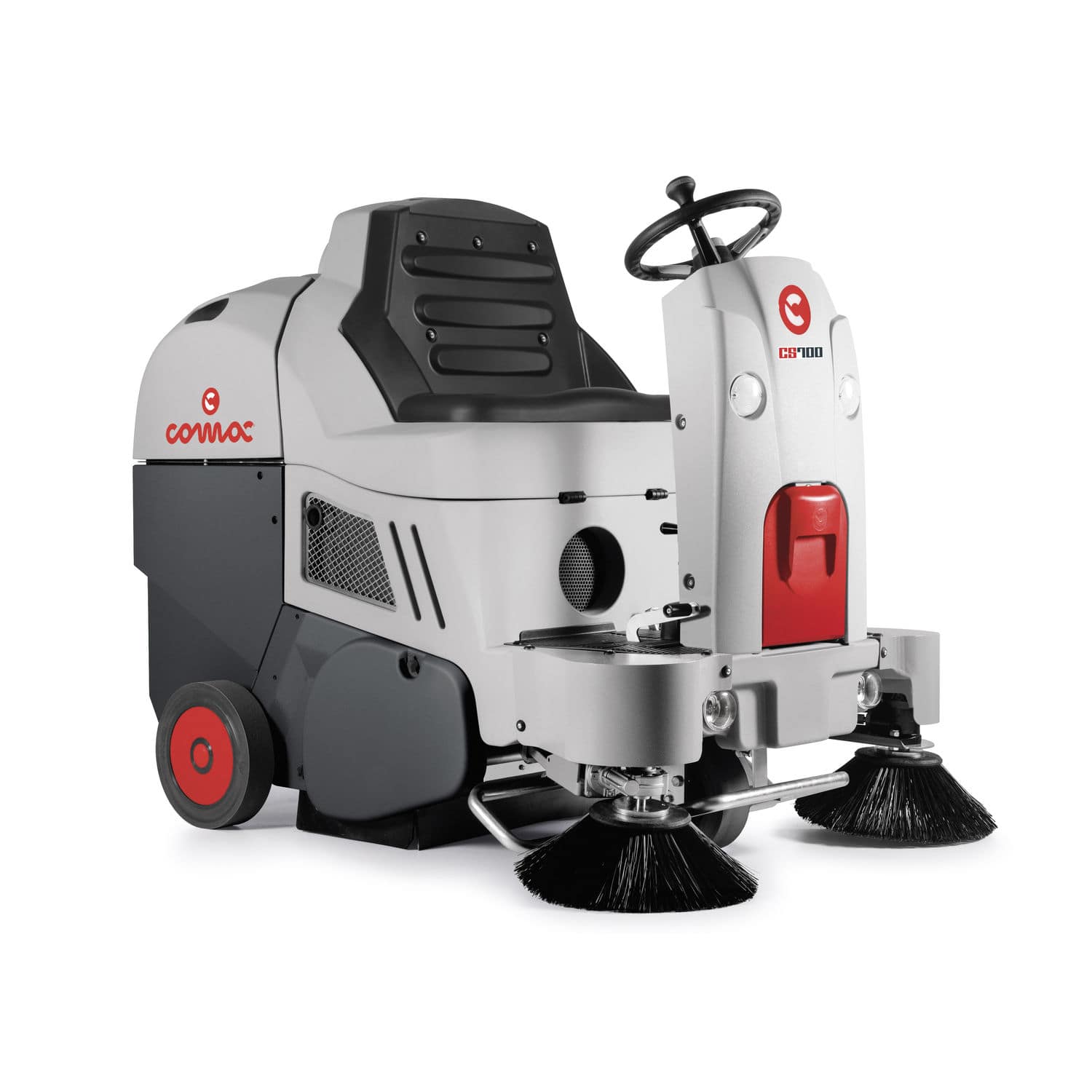 Ride-on sweeper - CS700/800 - Comac spa - gasoline / battery-powered ...