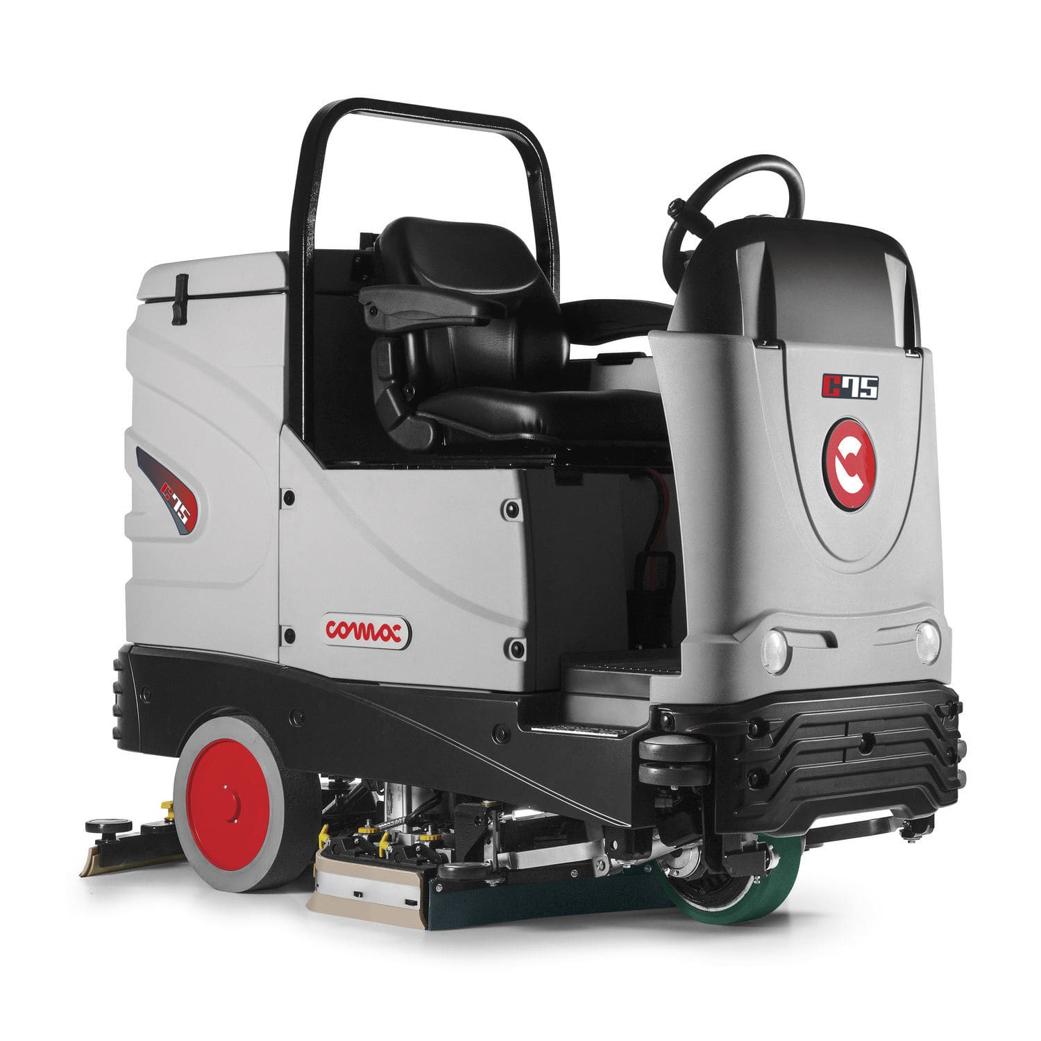 Ride-on scrubber-dryer - C75 - Comac spa - battery-powered / compact