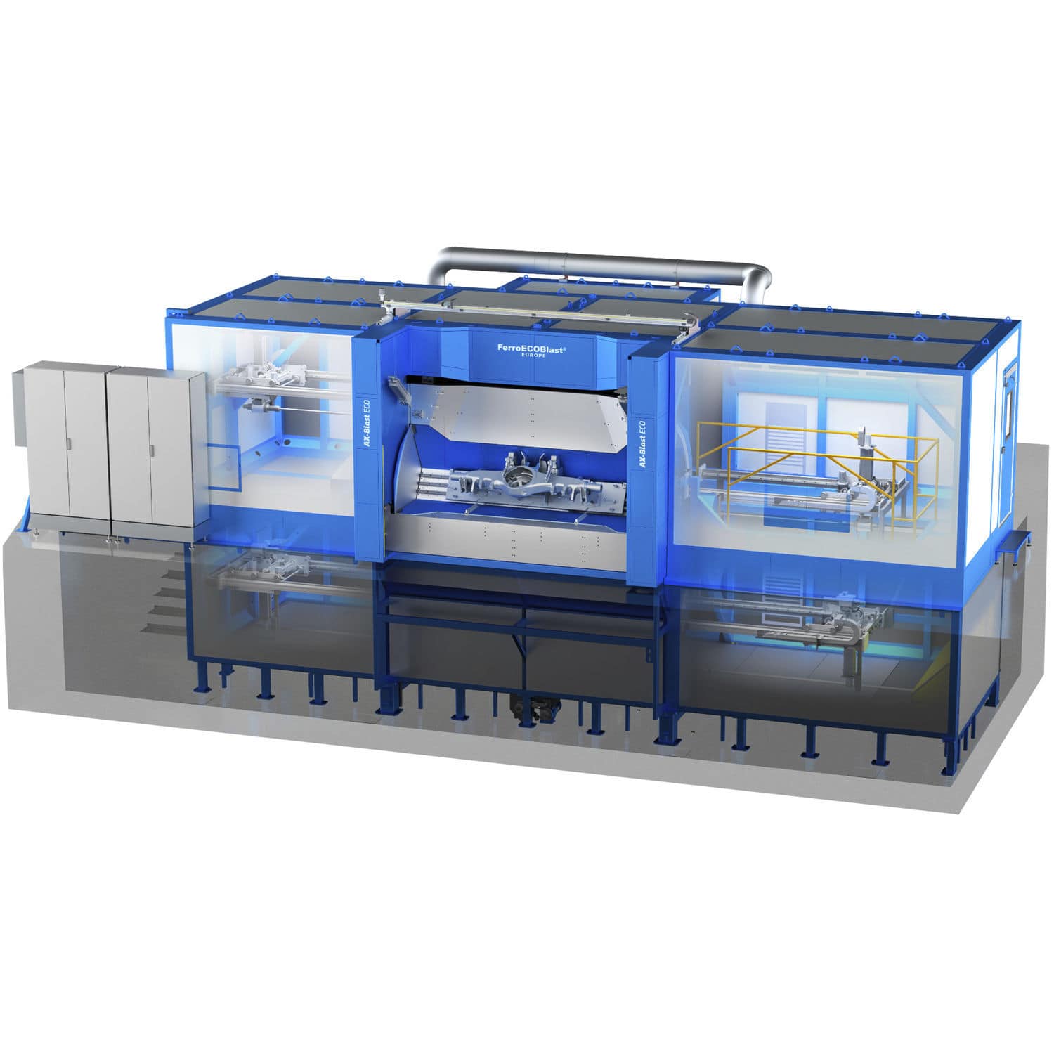 Robotic sandblasting machine - Ax-Blast ECO - FerroECOBlast - injector ...