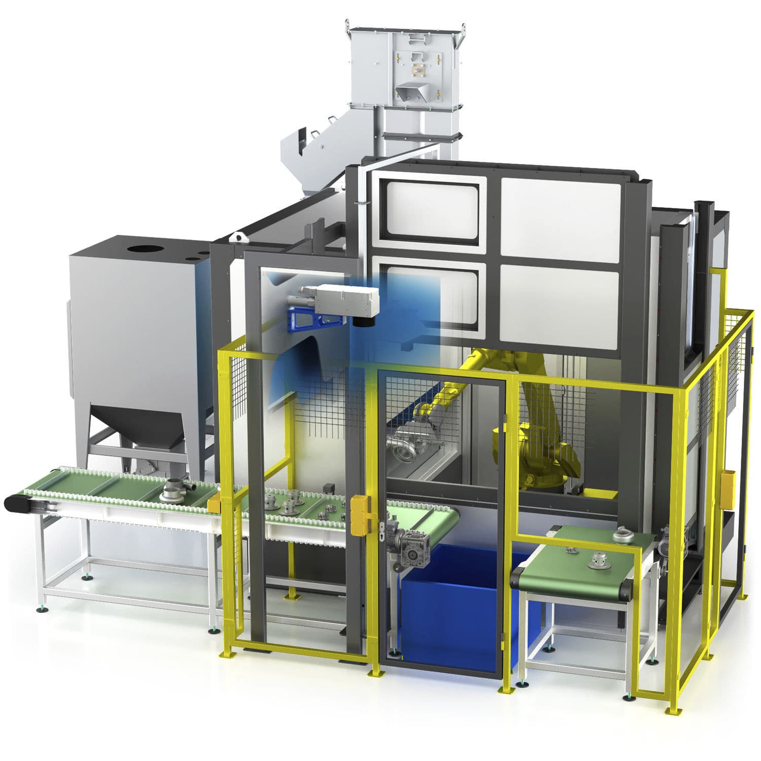 Laser cleaning machine - RoboBlast - FerroECOBlast - automatic ...