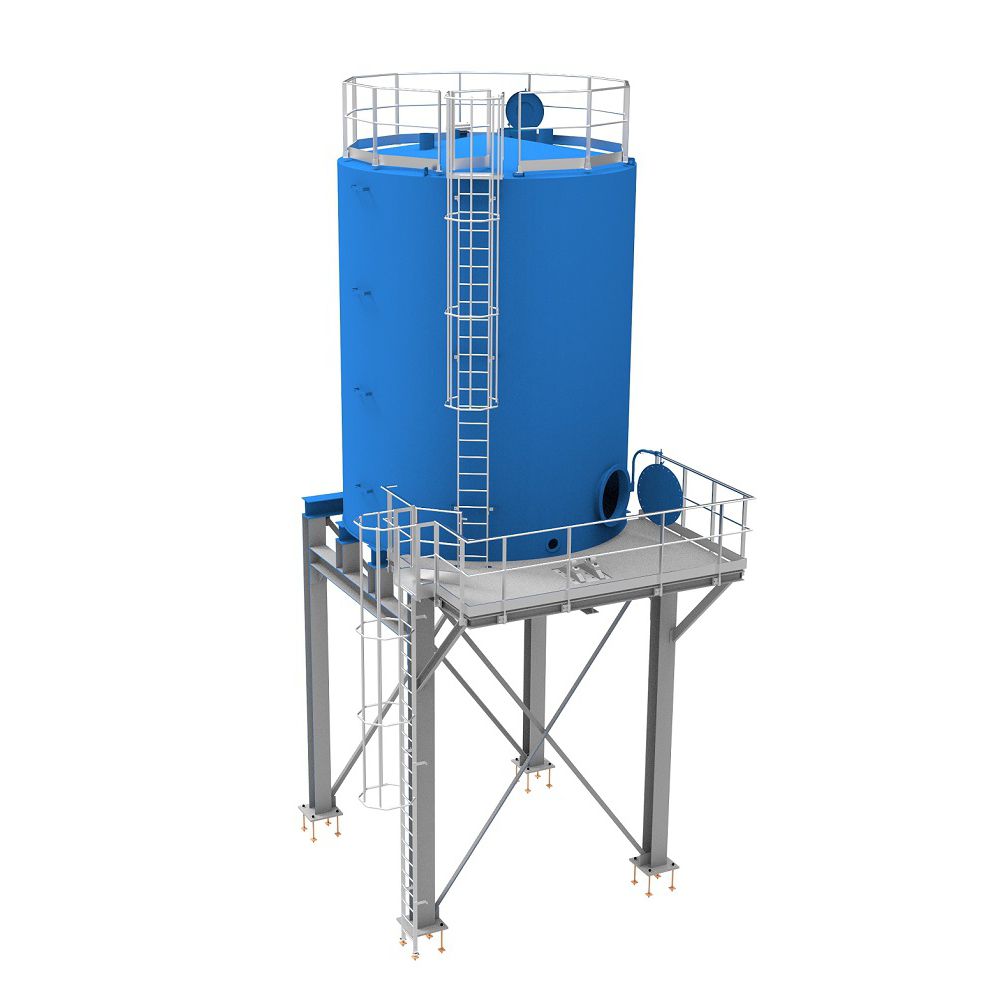Cylindrical-conical silo - SERIP FRANCE - sludge / galvanized ...