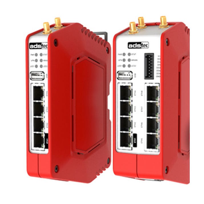 Industrial with VPN function firewall - IRF3000 - ads-tec - DIN rail
