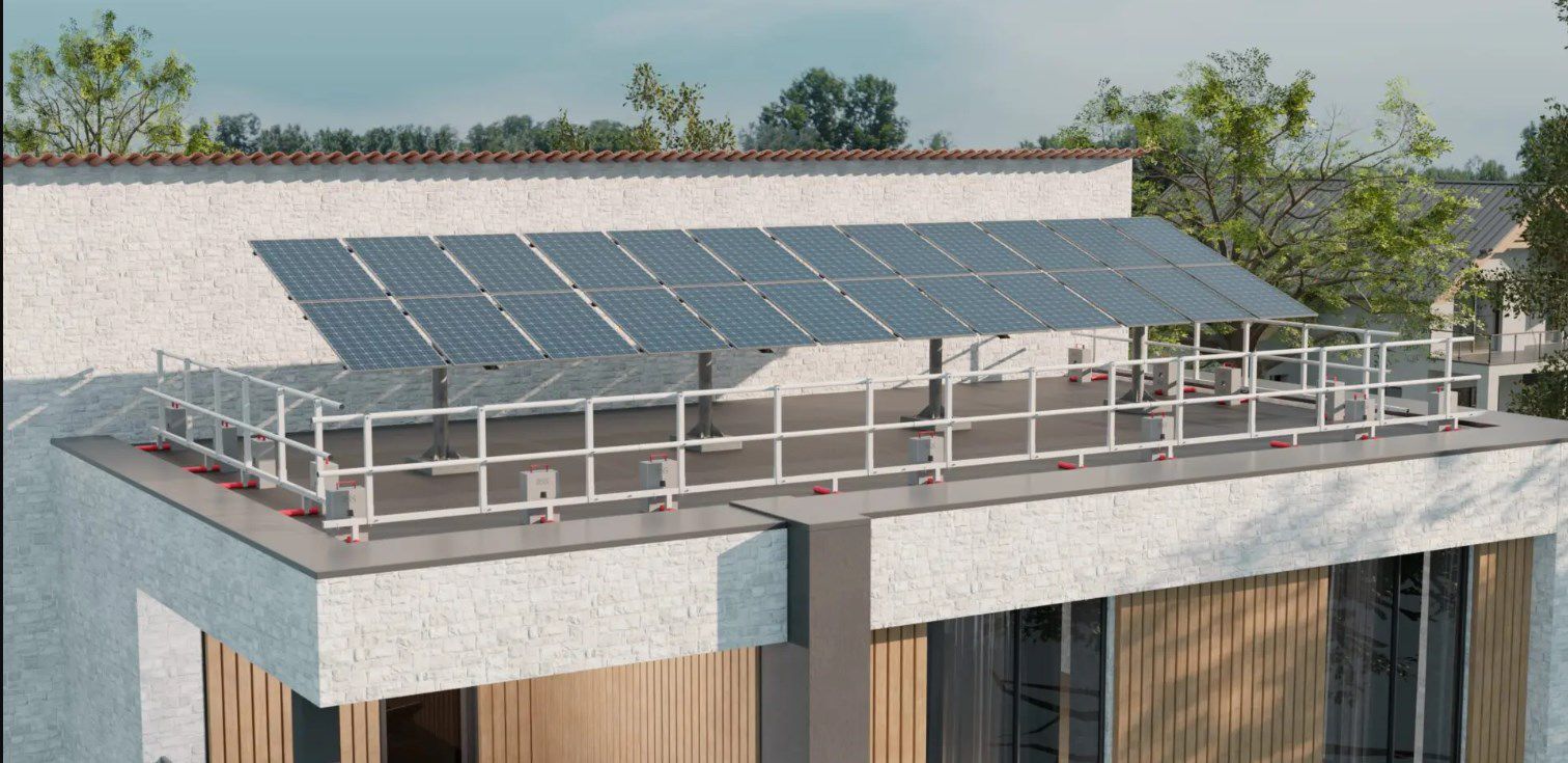 Temporary railing - Shelter - SafetyConcept s.a. - aluminum / for flat ...