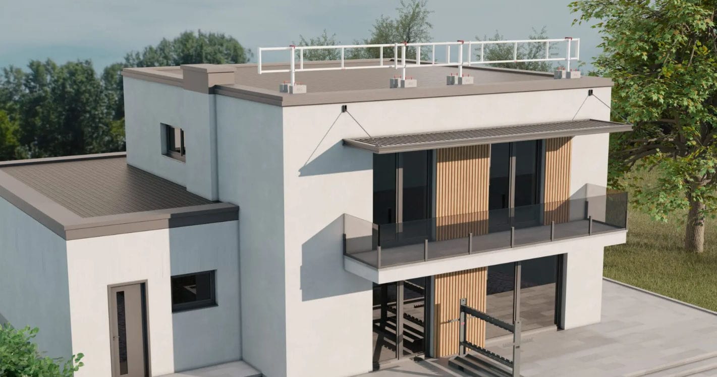 Temporary railing - Compact - SafetyConcept s.a. - concrete / aluminum ...