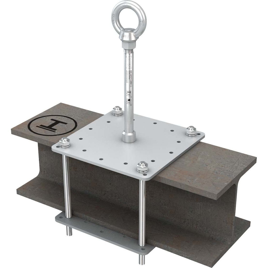 Stainless steel fall arrest anchor - ABS-Lock X-Klemm - SafetyConcept s ...