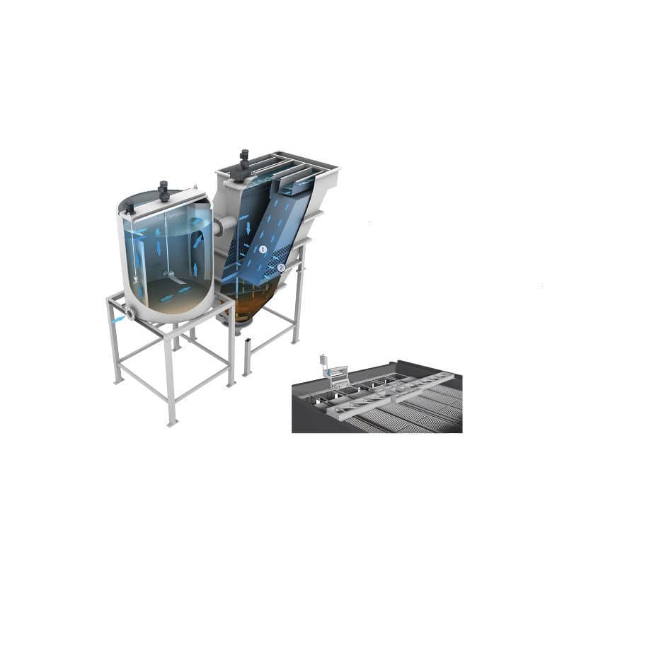 Water separator - LPS - Nordic Water Products - sludge / lamella / process