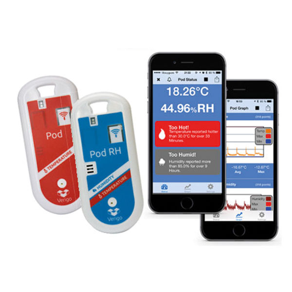 Temperature monitoring system - Verigo - JRI - humidity / wireless