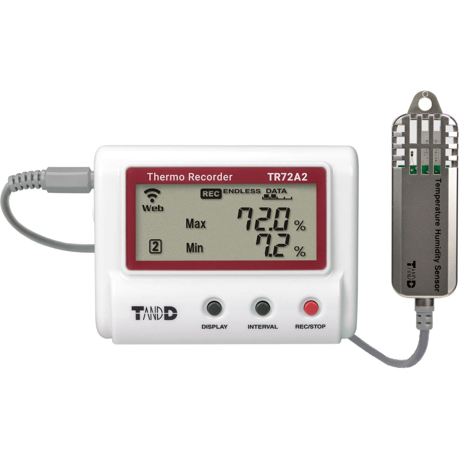 Temperature and humidity data logger - TR72A2-S - T&D Corporation - USB ...