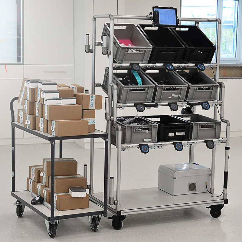 Order-picking cart - CAPTRON - shelf