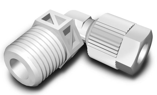 Pneumatic fitting - PVDF series - SERTO - screw-in / elbow / plastic