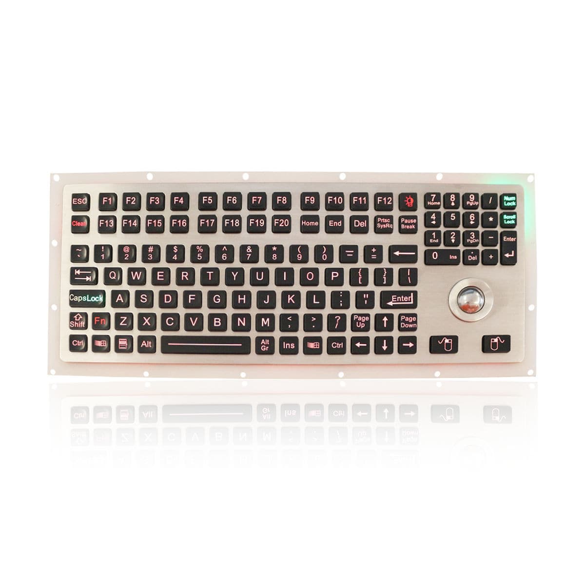 Panel-mount keyboard - K-TEK-M360-25-OTB-KP-FN-BL-DWP - Key Technology ...