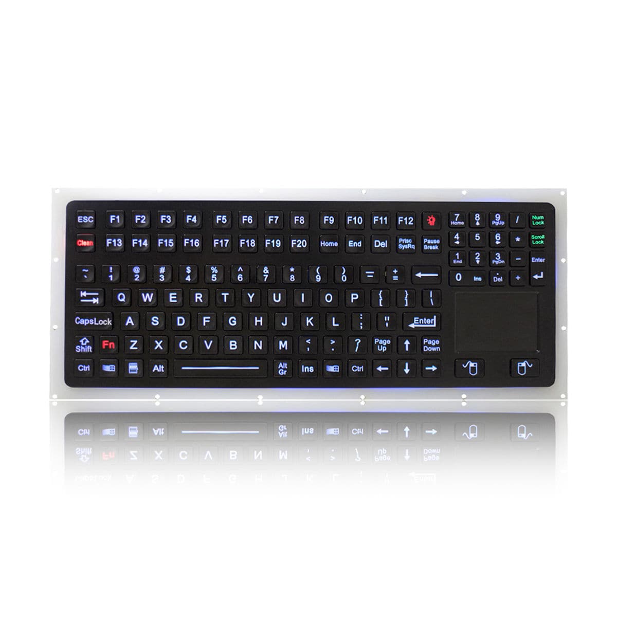 Panel-mount keyboard - K-TEK-M360TP-KP-FN-BL-BT-DWP - Key Technology ...