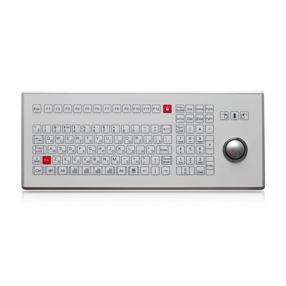 Panel-mount keyboard - K-TEK-D410-OTB-KP-FN-SW-EP - Key Technology ...