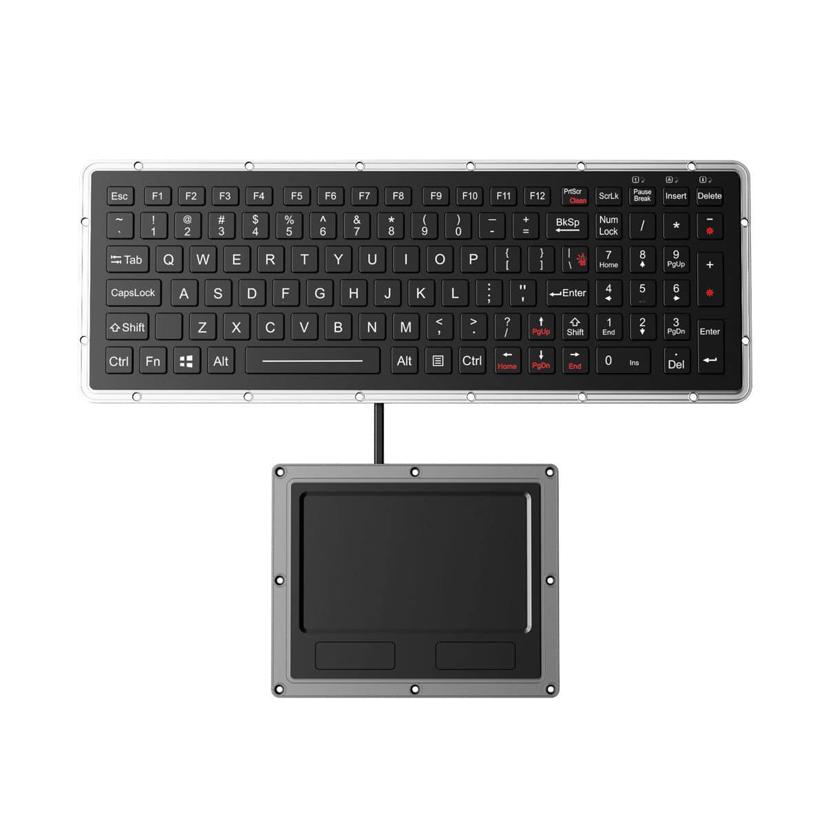 Panel-mount keyboard - K-TEK-M327KP-FN-BL-IT-ML-DWP + M125TP - Key ...