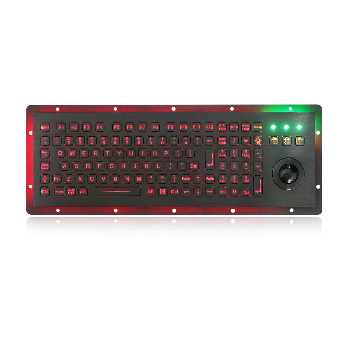 Panel-mount keyboard - K-TEK-B312-OTB-KP-FN-BL-DWP - Key Technology ...