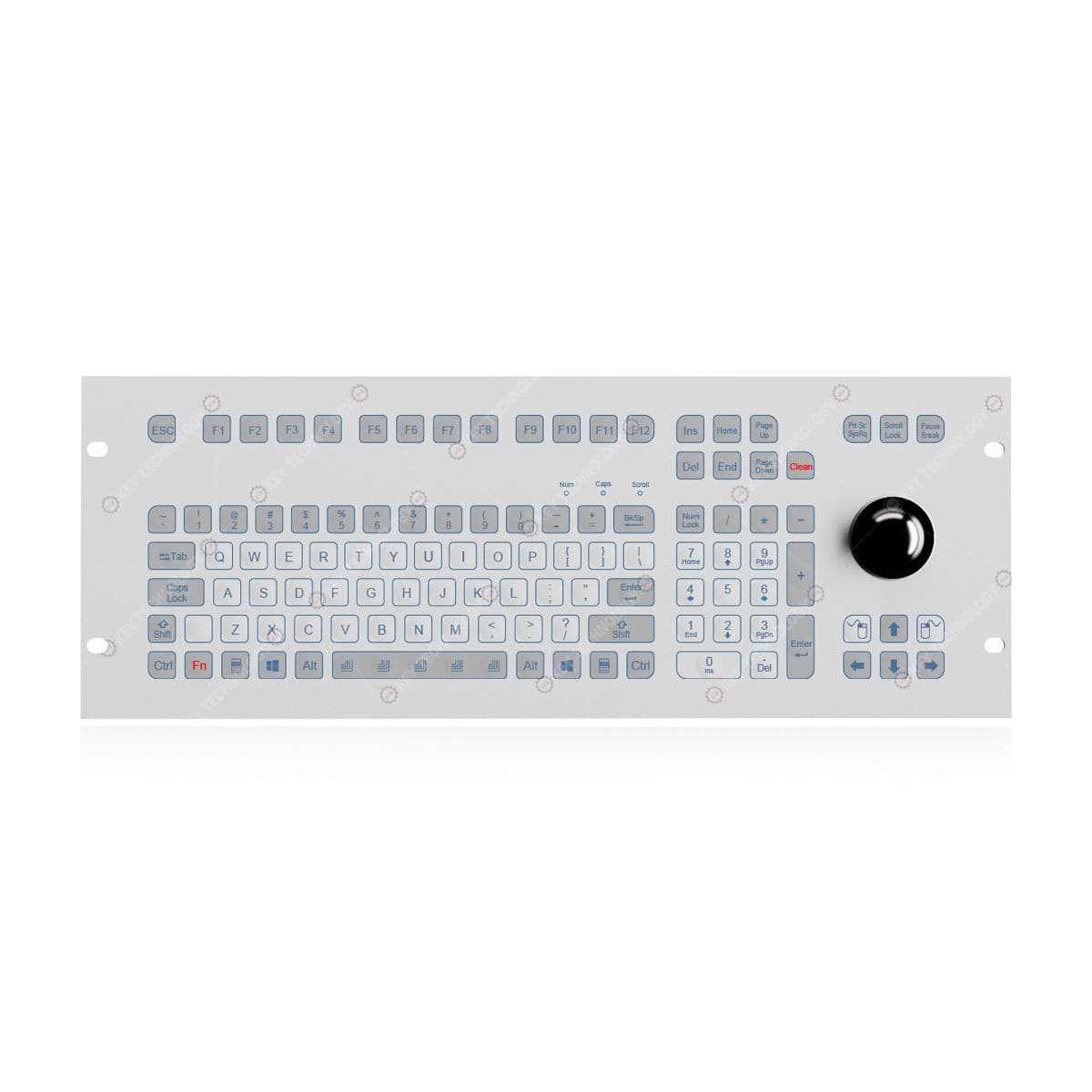 Panel-mount keyboard - K-TEK-D483-178-MTB-KP-FN-SW - Key Technology ...