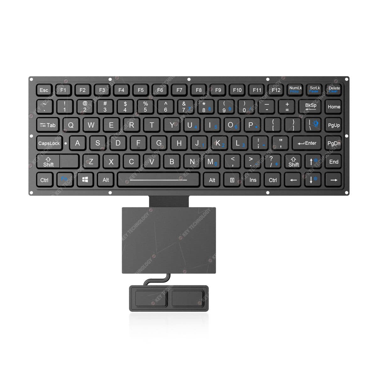 Panel-mount keyboard - K-TEK-M280-FN-BL-FC+TP85-DML+2K - Key Technology ...