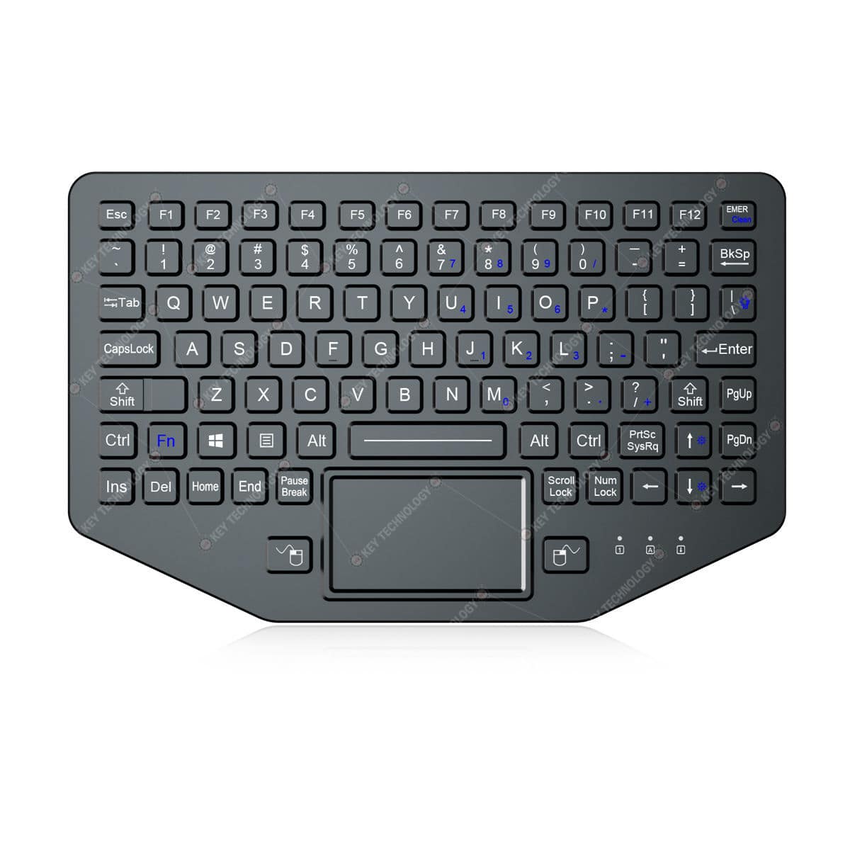 Panel-mount keyboard - K-TEK-M275TP-FN-BL-FC-ML - Key Technology China ...