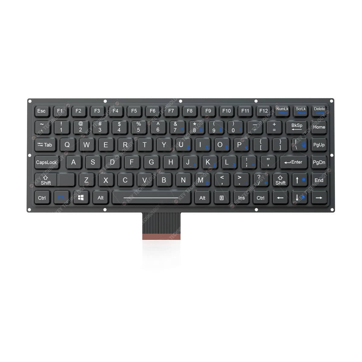 Panel-mount keyboard - K-TEK-M280-FN-BL-FC-DM - Key Technology China ...
