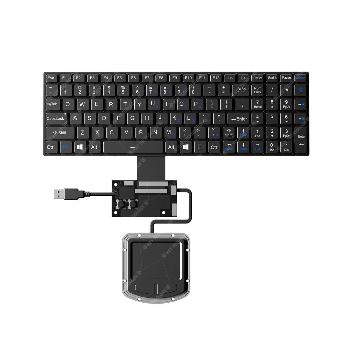 Panel-mount keyboard - K-TEK-V340KP-FN-BL-FC-SC-ANA-151B-DWP+M73TP ...