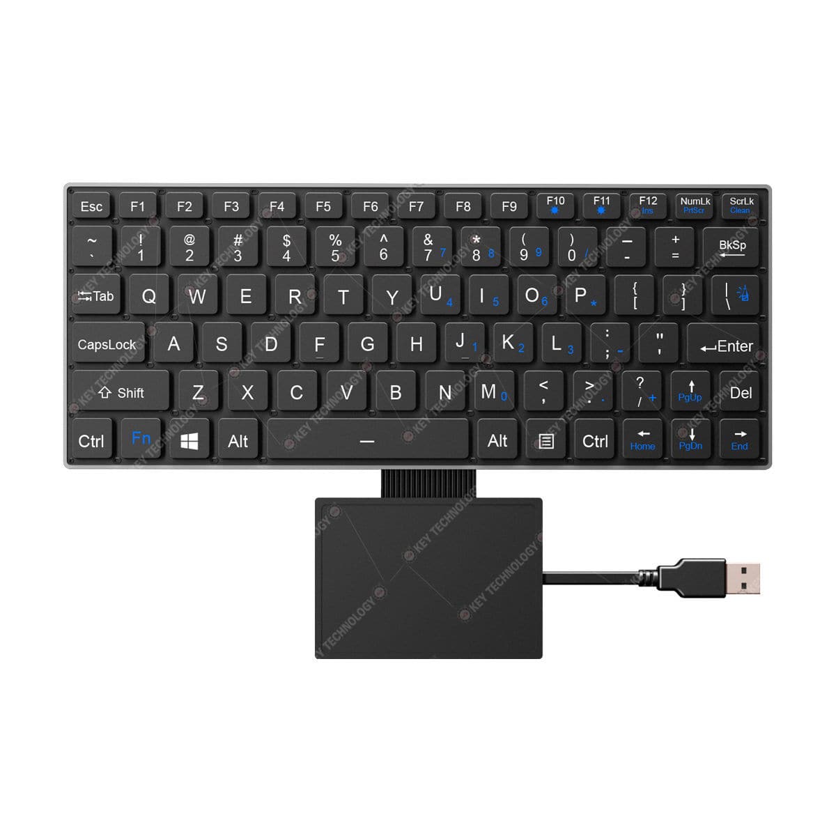 Panel-mount keyboard - K-TEK-V268-FN-BL-FC-SC-DWP+TP85-DML - Key ...