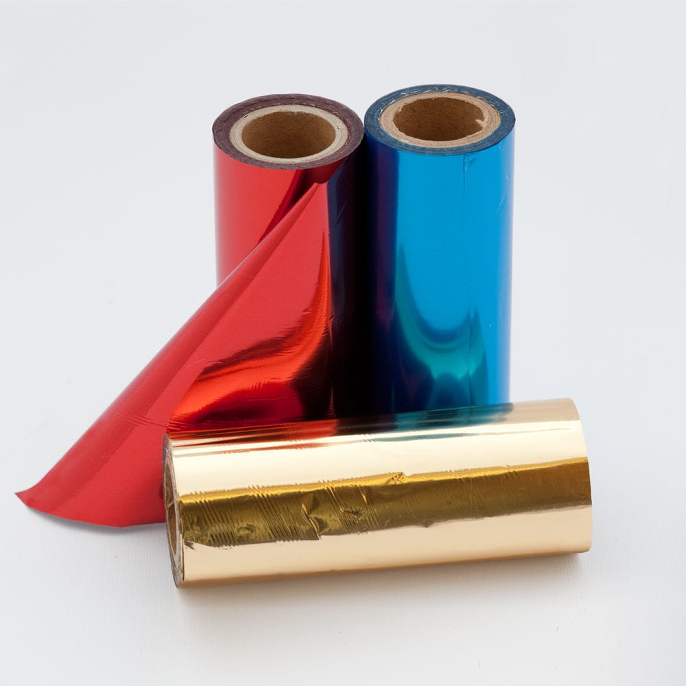 Gold-colored thermal transfer ribbon - Etipack - blue / black