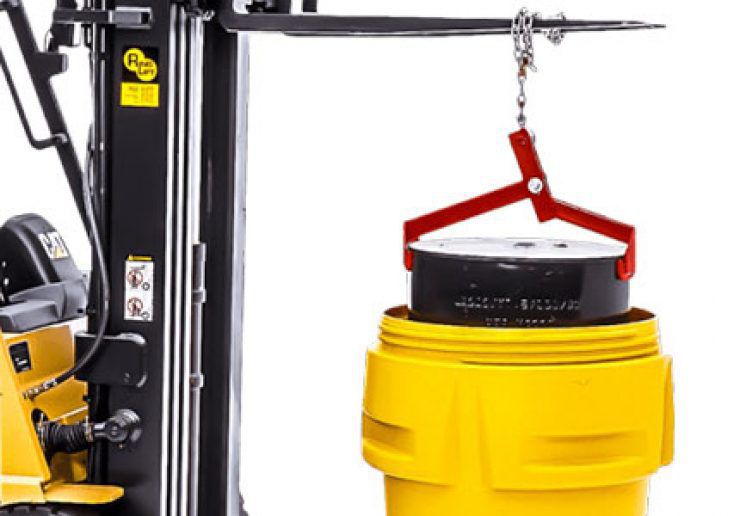 Drum lifter with gripping tool - Safe Rack