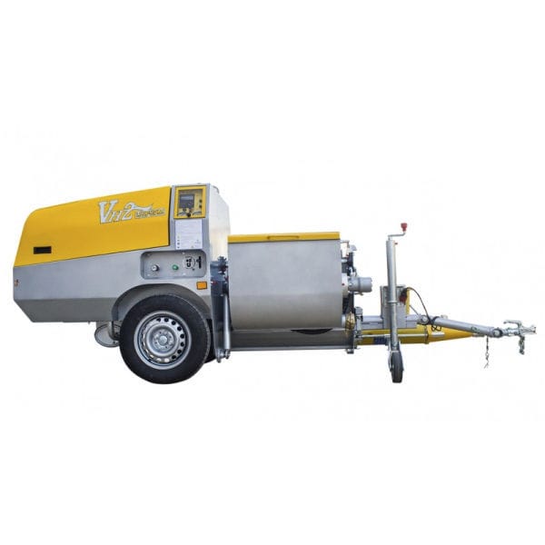 Trailer-mounted concrete pump - VH2 - DICOMM UTIFORM - for construction / worm