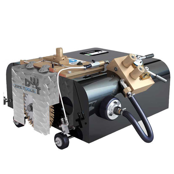 Portable pipe cutting and beveling machine - CPC-B - DWT GmbH - motorized