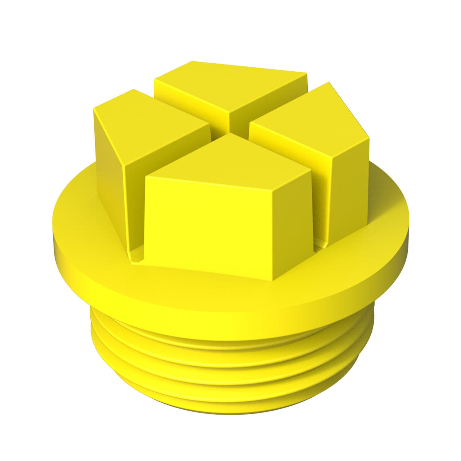 Hexagonal plug - DTRU - ISC PLASTIC PARTS - threaded / HDPE / polyamide