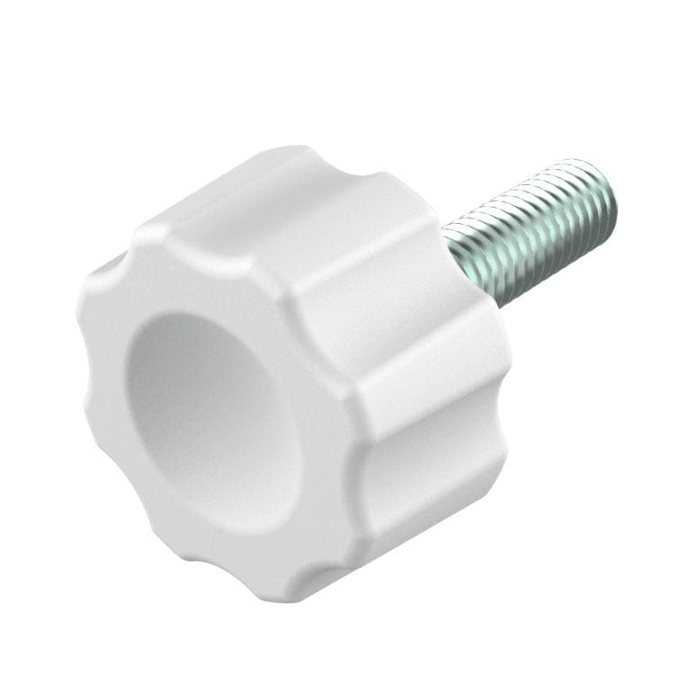 Knurled knob - YAE - ISC PLASTIC PARTS - star / nylon / steel