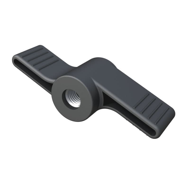 Threaded knob - BAEPA - ISC PLASTIC PARTS - butterfly / nylon / steel