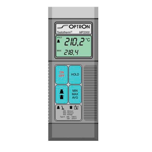 Thermocouple thermometer - MP2000 - Optron - with LCD display / °C / K