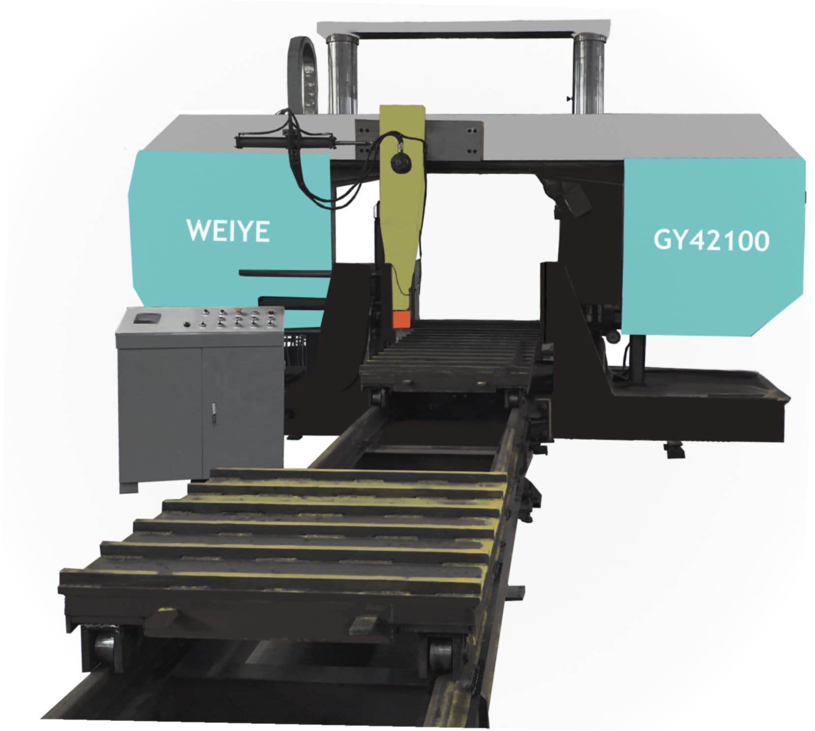 Band saw - GZ42100 - Zhejiang Weiye Sawing Machine Co., Ltd - sliding table / cut-off / horizontal