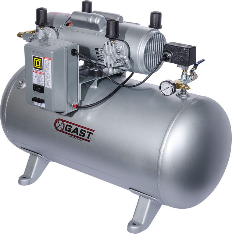 Piston compressor - 8HDM-11TD-M853 - GAST - air / electrically-powered ...