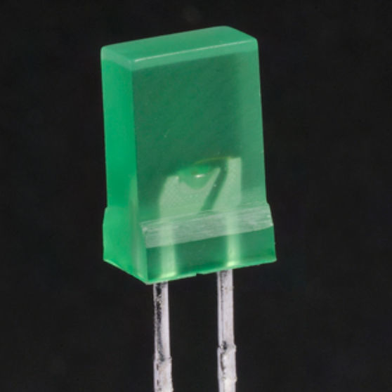 Green LED - LUMEX - rectangular / through-hole / low-power